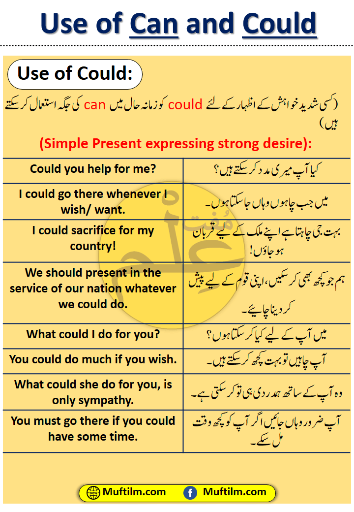 Can Vs Could In English Grammar With Use and Examples - muftilm