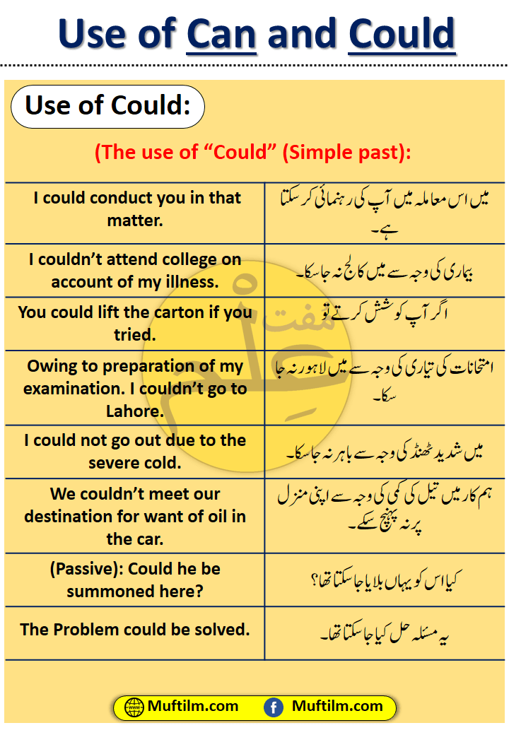 Can Vs Could In English Grammar With Use and Examples - muftilm