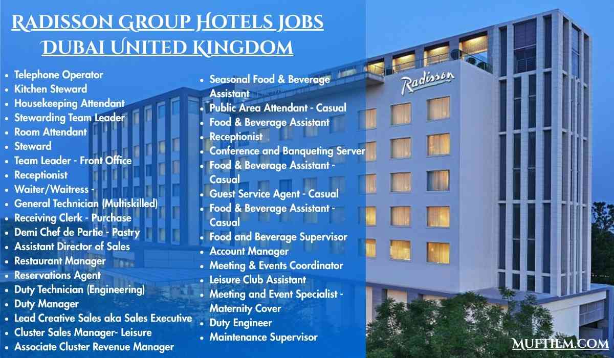 Radisson Hotel Group Jobs Dubai United Kingdom